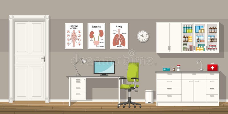 Illustration of a Doctor Office Stock Vector - Illustration of ...