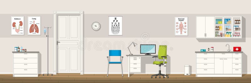 Illustration of a Doctor Office Stock Vector - Illustration of office ...
