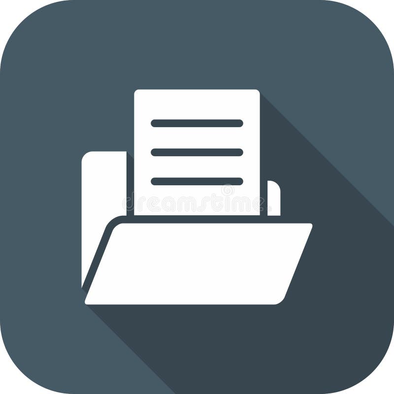 Illustration Document in Folder Icon for Personal and Commercial Use ...