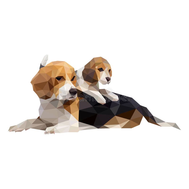 Low polygon dogs set stock vector. Illustration of jack - 57014424