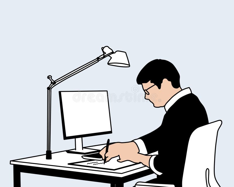 Illustration of Doing His Own Work Stock Illustration - Illustration of ...