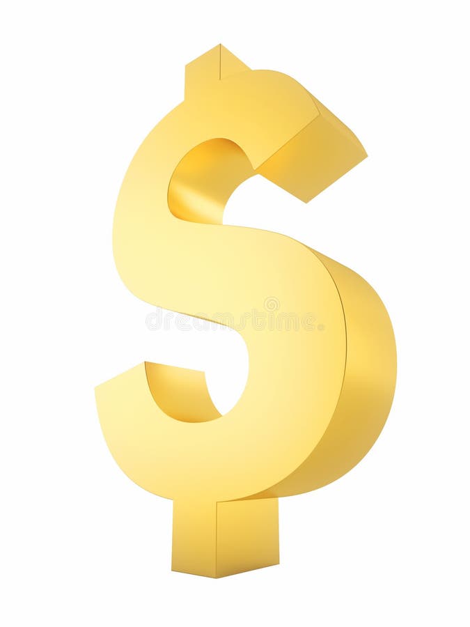 Illustration of the Dollar from Gold Stock Illustration - Illustration ...
