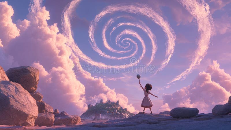 The Illustration, Done in a Digital Art Style, Shows a Witch Girl ...