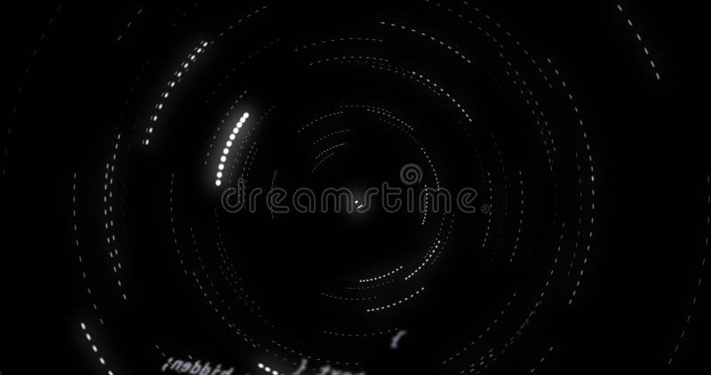Illustration of Dots Forming Circular Motion Against Black Background ...