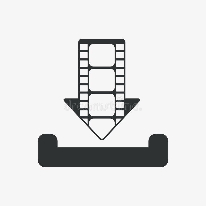 Illustration of Download Icon on a White Background Stock Illustration ...