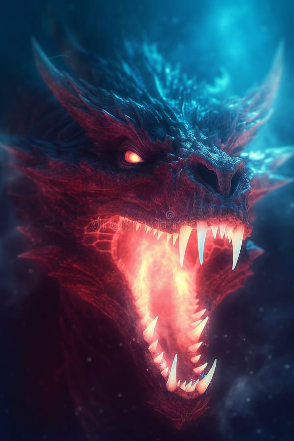 Dragon Head with Sharp Teeth and Sharp Teeth Stock Illustration ...