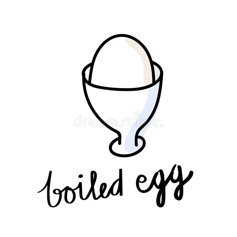 Illustration Drawing of Boiled Egg Stock Illustration - Illustration of ...