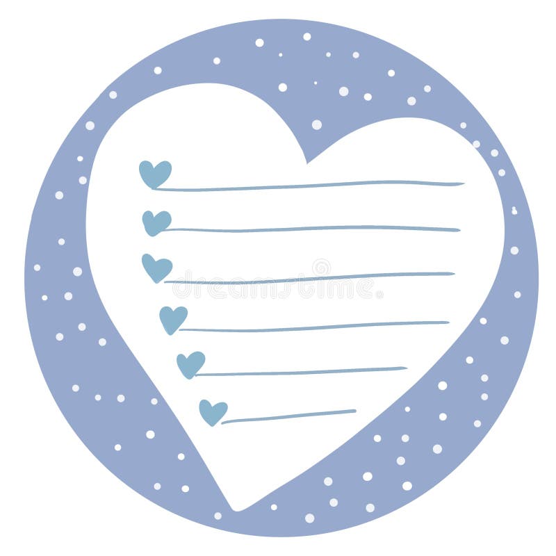 The Illustration of Drawing Heart Blue Color Stock Illustration ...