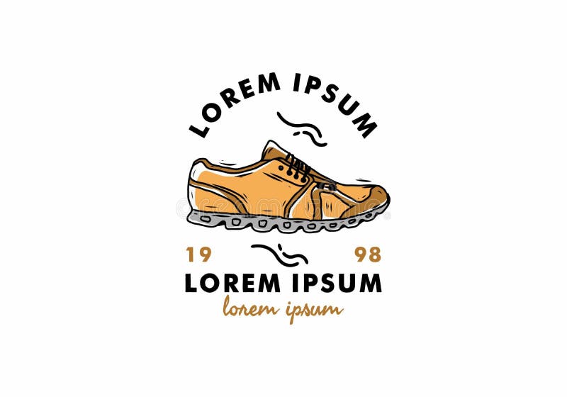 Illustration Drawing of Orange Shoes Stock Vector - Illustration of ...