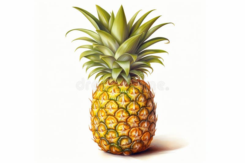 Illustration of a Drawing of a Pineapple with a Picture, Generative Ai ...