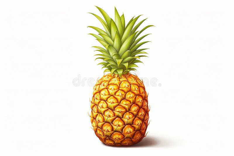 Illustration of a Drawing of a Pineapple with a Picture, Generative Ai ...