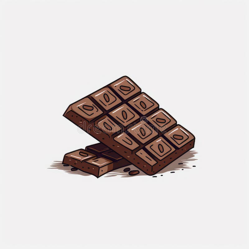 Illustration of a Drawing of a Portion of Chocolate. Stock Illustration ...