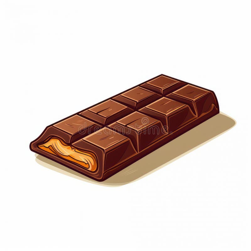 Illustration of a Drawing of a Portion of Chocolate. Stock Illustration ...