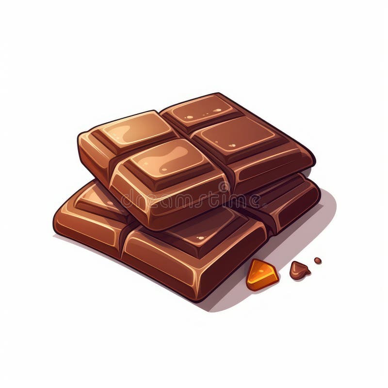 Illustration of a Drawing of a Portion of Chocolate. Stock Illustration ...