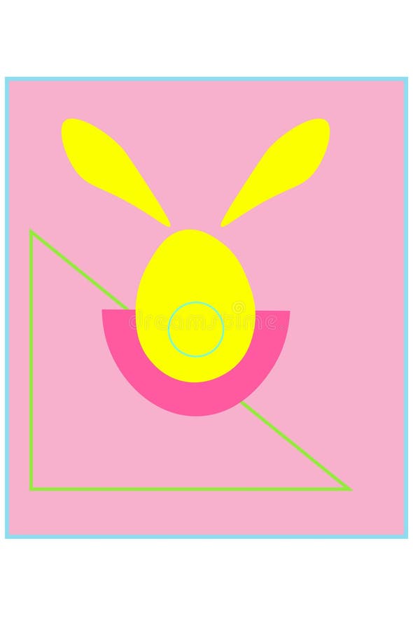 Illustration Drawing on the Theme of Easter in Multi-colored Colors ...