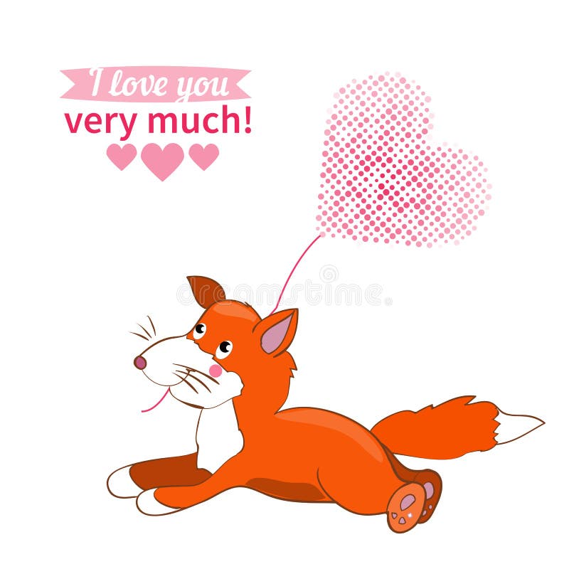Illustration Drawn by Animal Declaration of Love Stock Vector ...