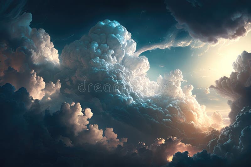 Illustration of Dream Clouds. Ai Generation Stock Illustration ...
