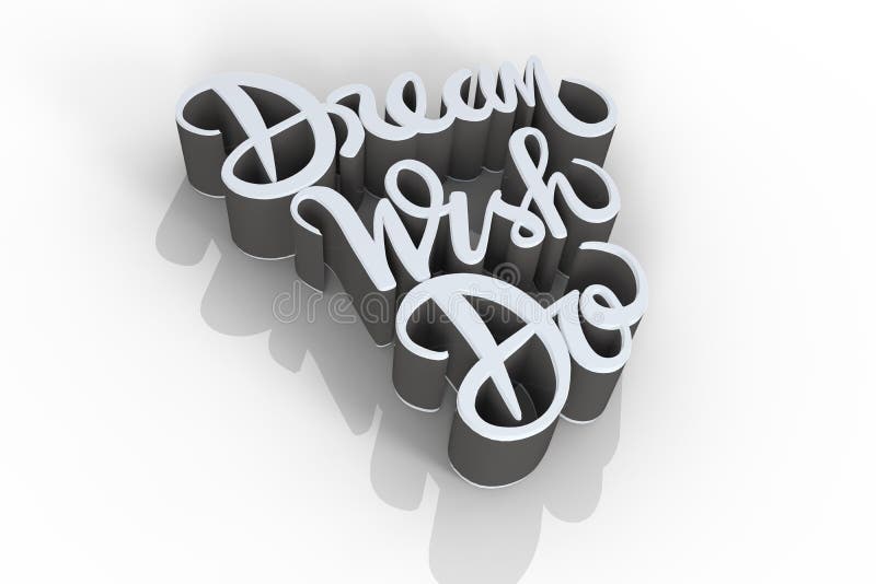 Illustration of Dream Wish Do Text Stock Illustration - Illustration of ...