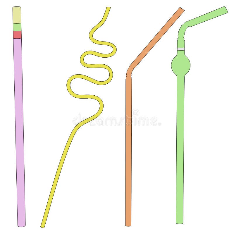 Illustration of Drink Straws Stock Illustration - Illustration of ...