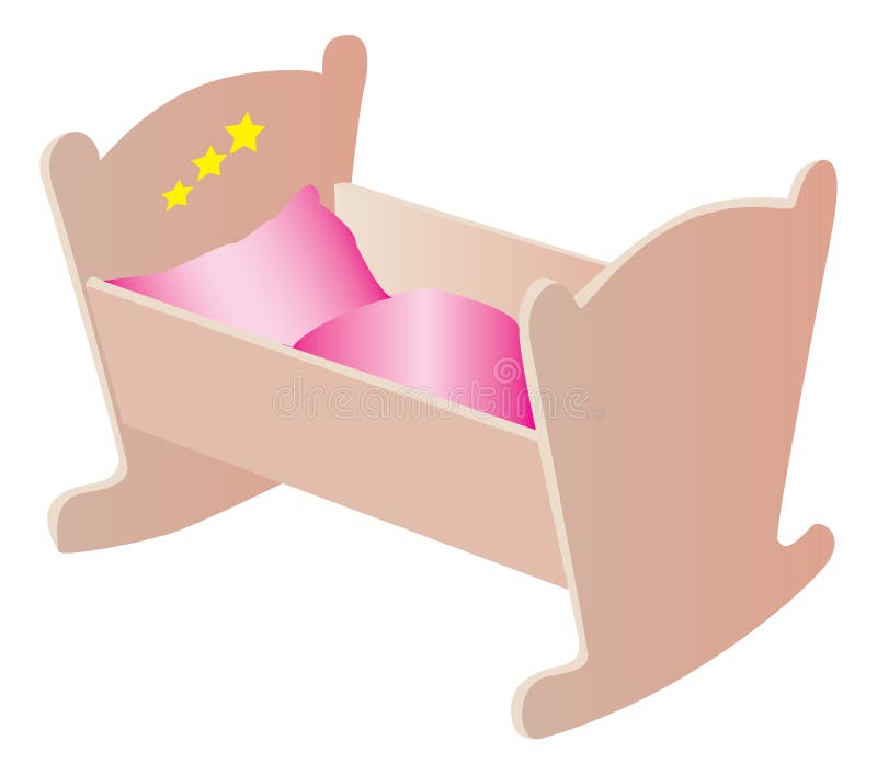 Illustration Du Berceau En Bois Illustration de Vecteur - Illustration ...