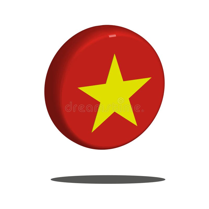 Illustration Du Bouton Rond Du Drapeau Vietnam. Illustration ...