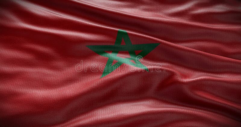 Illustration Du Drapeau National Du Maroc. Symbole Du Pays Illustration ...