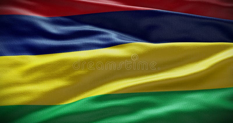 Illustration Du Drapeau National Mauritius. Symbole Du Pays ...