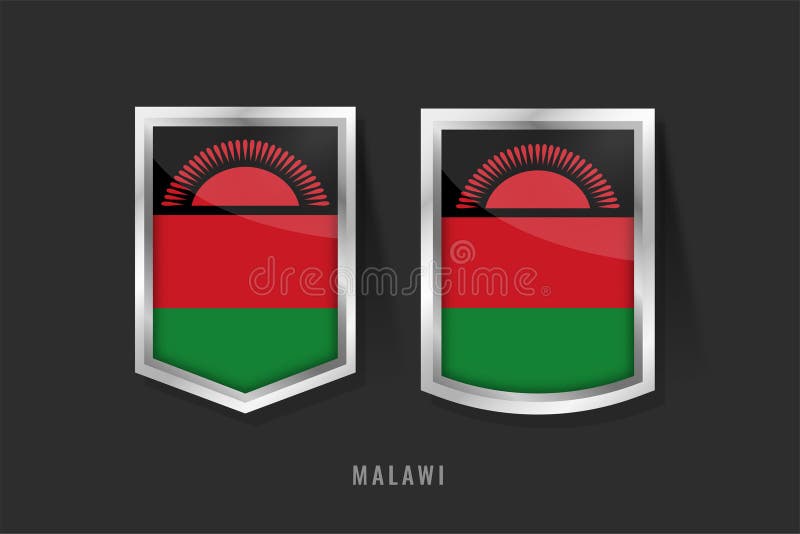 Illustration Du Logo Du Malawi. Badge Du Malawi Avec Drapeau Dans Les ...