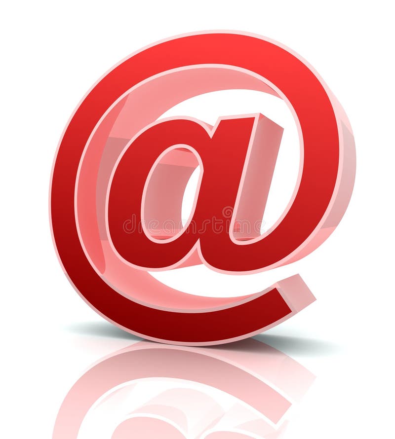 Illustration Du Signe 3d D'email D'isolement Illustration Stock ...