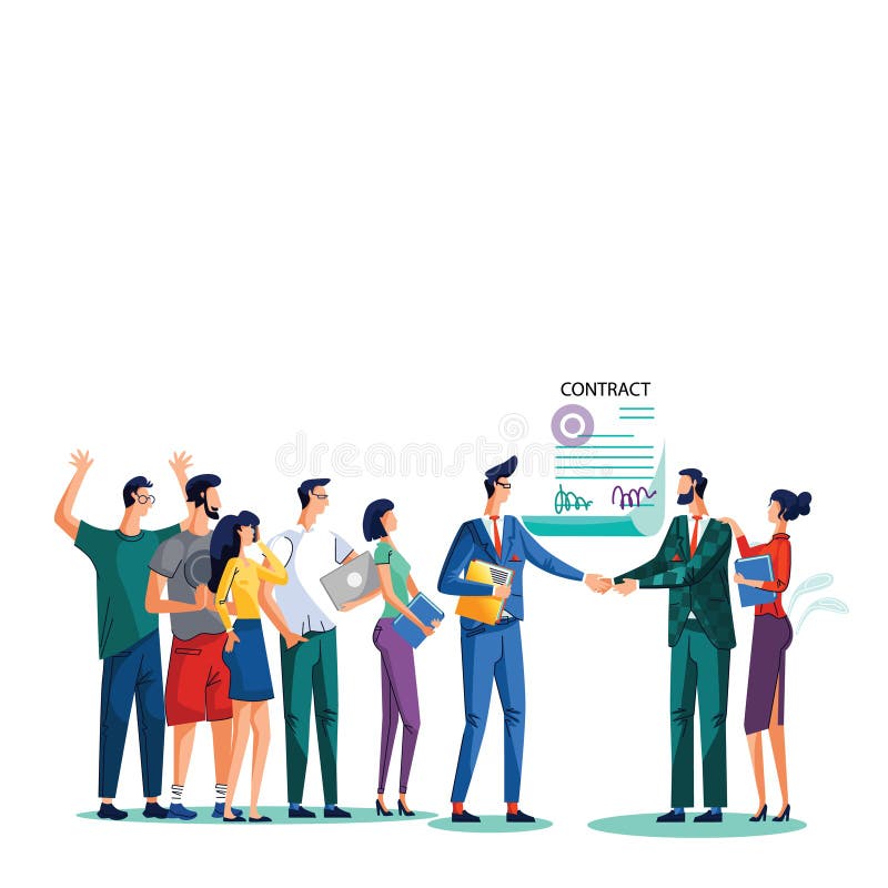 Illustration Du Vecteur Du Concept De Conclusion De Contrat ...