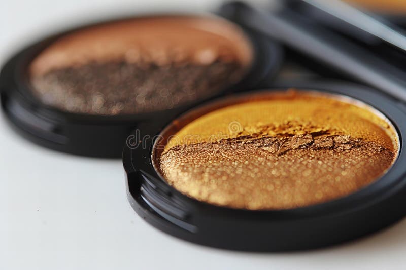 Illustration of Dual Eyeshadows Sahara Tan Brown + Yellow, High Quality ...