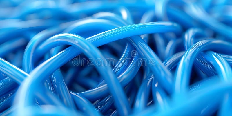 Illustration of a Dynamic Network of Blue Lines Representing ...