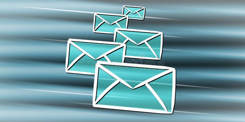 Concept of e-mail stock illustration. Illustration of digital - 127013176