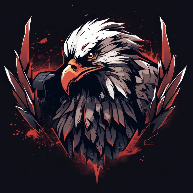 Eagle Illustration with a Dark Background. Created by Generative ...
