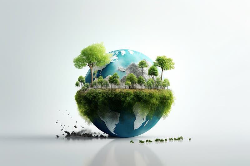 Illustration of Earth Day Concept on White Background World Enviro ...
