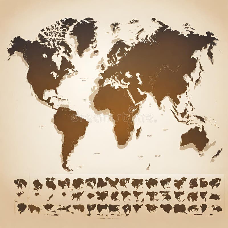 Globe Earth Illustration in Fantasy Style Stock Illustration ...