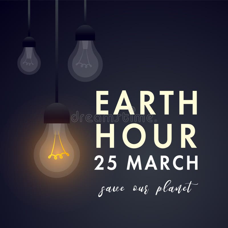 Illustration of Earth Hour. 60 Min Stock Vector - Illustration of logo ...