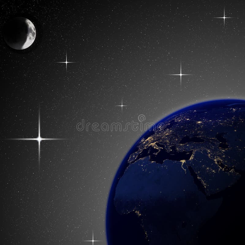 Illustration Of Earth At Night (nasa Map) Picture. Image: 30509754