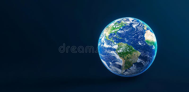 An Illustration of the Earth with Radiant Network Links, Representing a ...