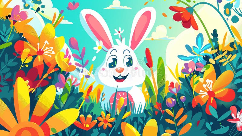 Illustration of an Easter Bunny Stock Illustration - Illustration of ...
