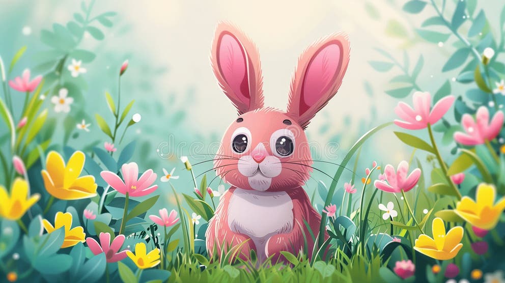 Illustration of an Easter Bunny Stock Illustration - Illustration of ...
