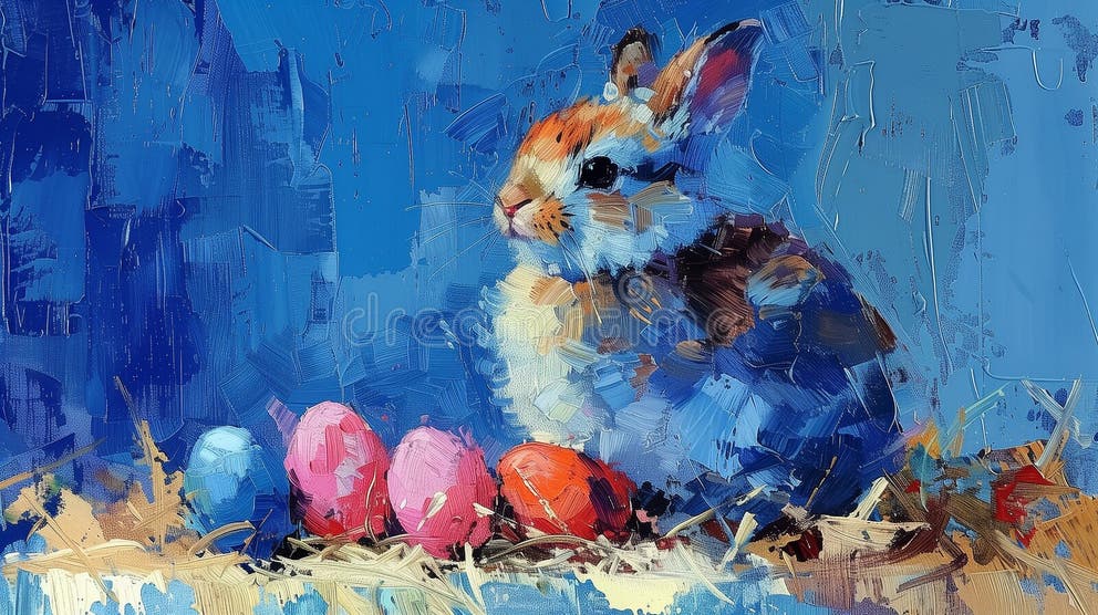 Illustration of an Easter Bunny Stock Illustration - Illustration of ...