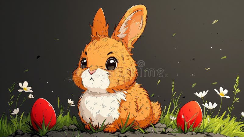 Illustration of an Easter Bunny Stock Illustration - Illustration of ...
