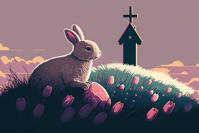 An Illustration for the Easter Sunday Stock Illustration - Illustration ...