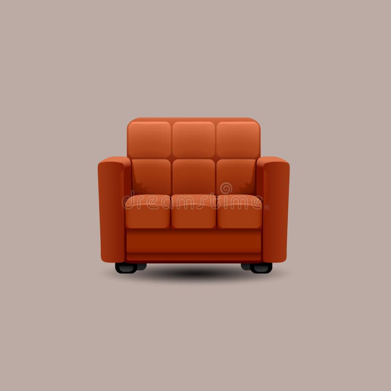 Illustration of an Easy Chair. Stock Illustration - Illustration of ...