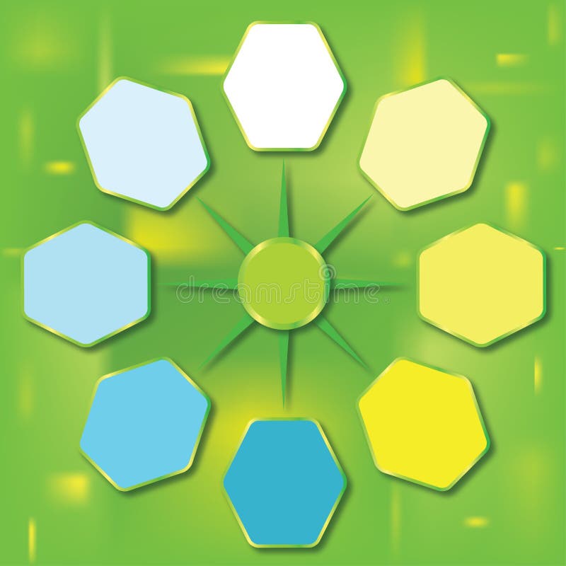 Color Report Template with Hexagons. Stock Vector - Illustration of ...