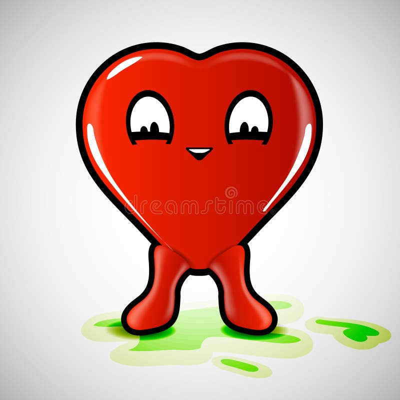 Funny Heart Background stock vector. Illustration of decoration - 253187464