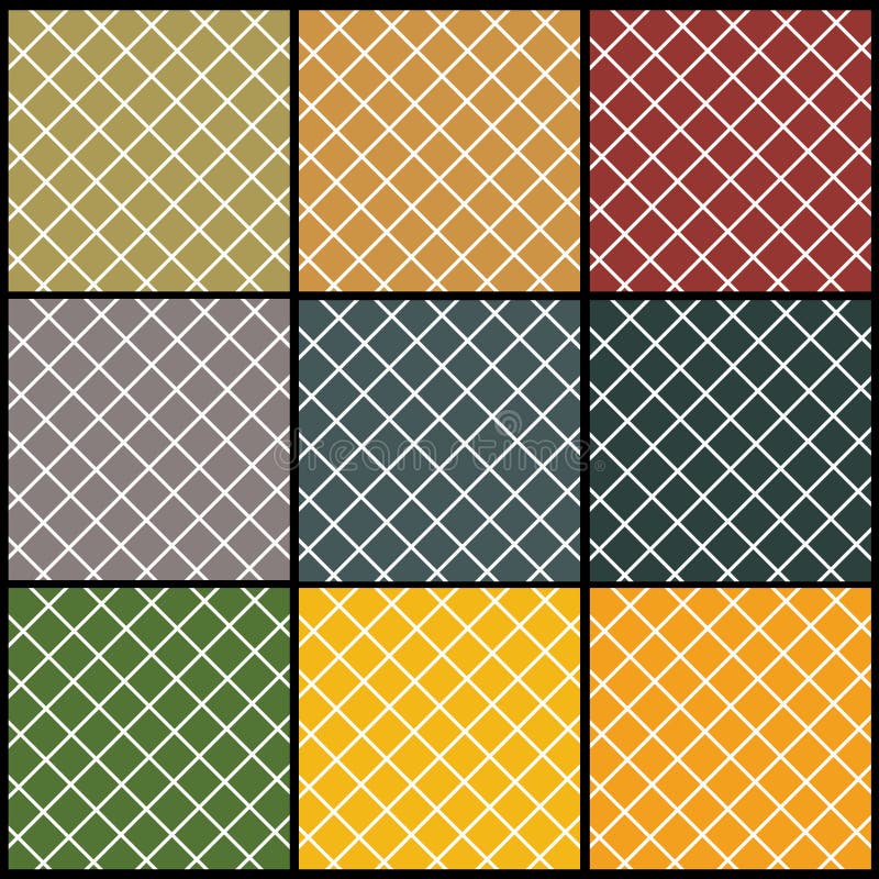 Nine Colorful Abstract Checked Backgrounds Stock Vector - Illustration ...