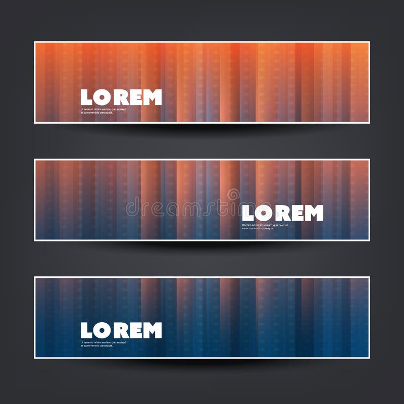 Set of Horizontal Banner or Header Designs for Your Business with Red ...