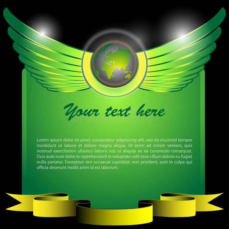 Winged World - Banner Concept Stock Vector - Illustration of copyspace ...